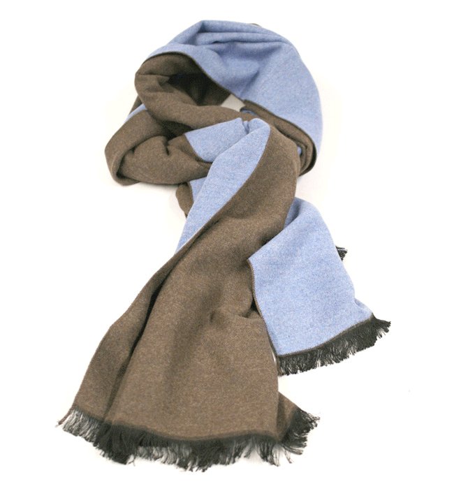 Bufanda foulard reversible en colores lisos - Solohombre